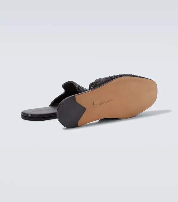 Bottega Veneta Palazzo Intrecciato Leather Mules