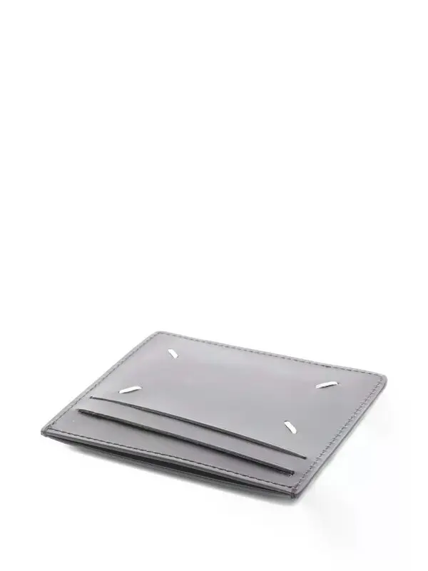 MAISON MARGIELA 2020s Leather Card Case - Grey