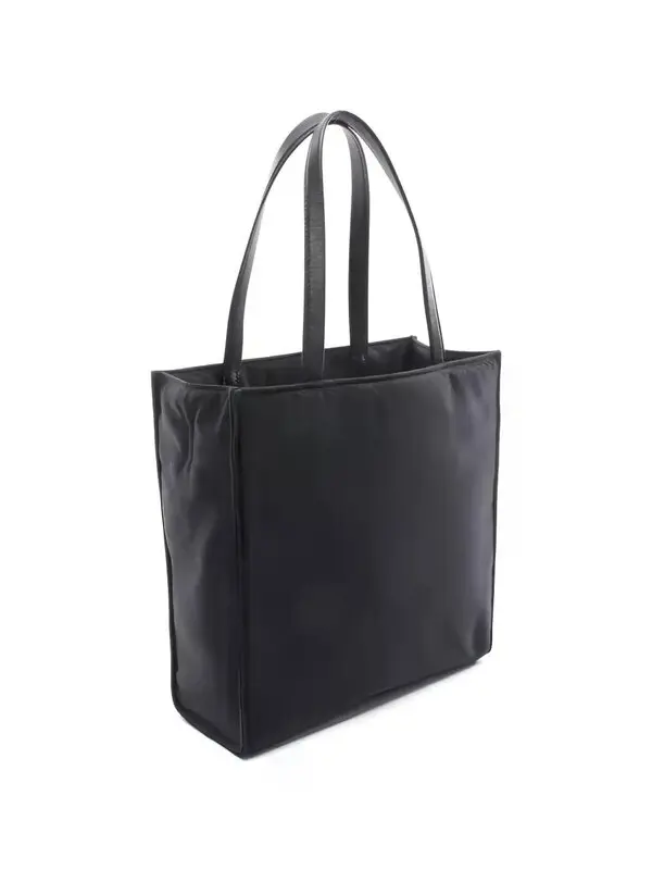 Prada Logo Plaque Tote Bag