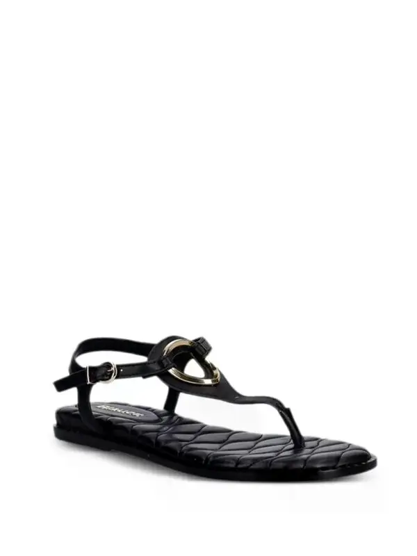 BLAUER. Quilted Footbed Flat Sandals - Black