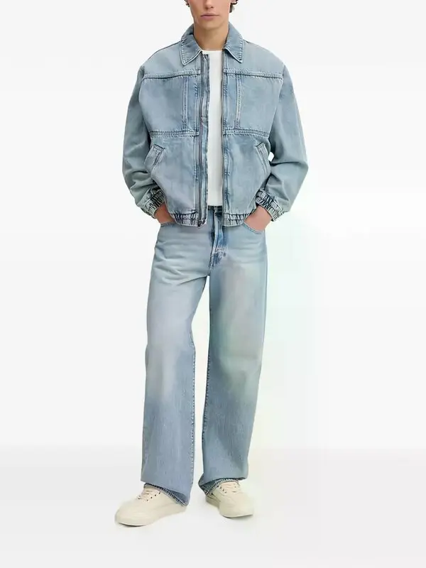 LEVI'S Zipped Denim Jacket With Elasticated Hem