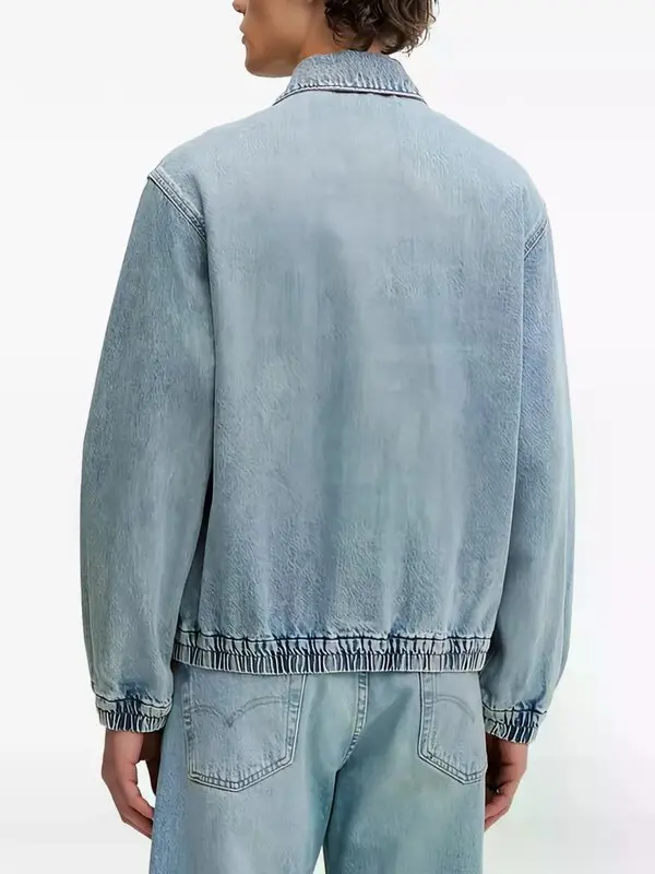 LEVI'S Zipped Denim Jacket With Elasticated Hem