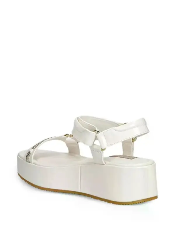 Liu Jo Patent Leather Platform Sandals With Braided Detail