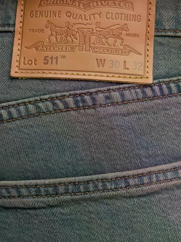 LEVI'S 511 Slim Jeans With Logo Patch - Green