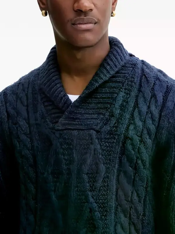 LEVI'S Cable-knit Shawl-collar Sweater