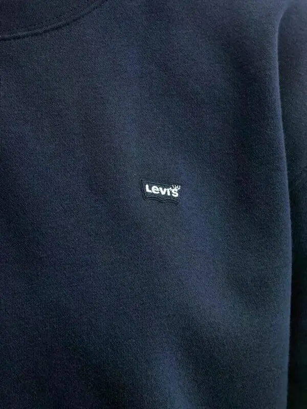 LEVI'S Logo Patch Crew-neck Sweatshirt
