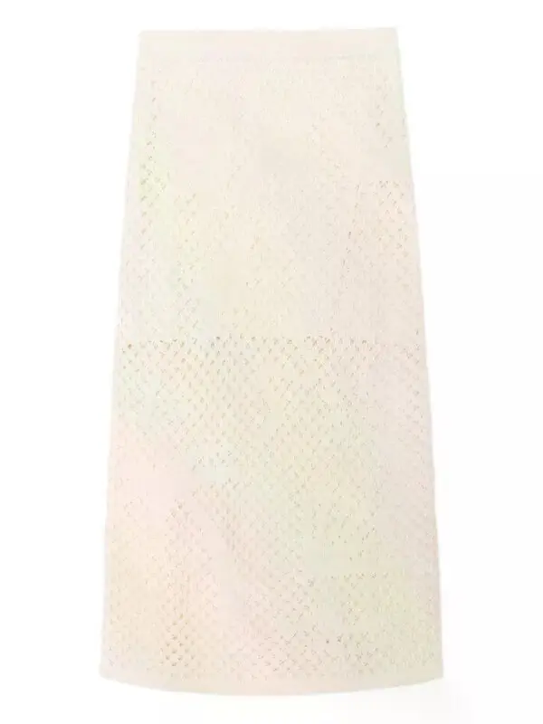 Zadig&Voltaire Open-knit Midi Skirt - Neutrals