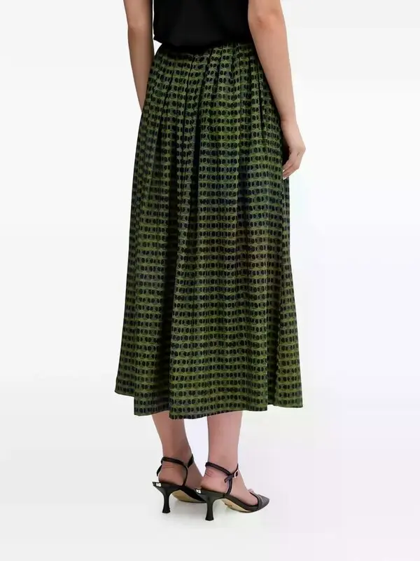 BENETTON Dotted Midi Skirt