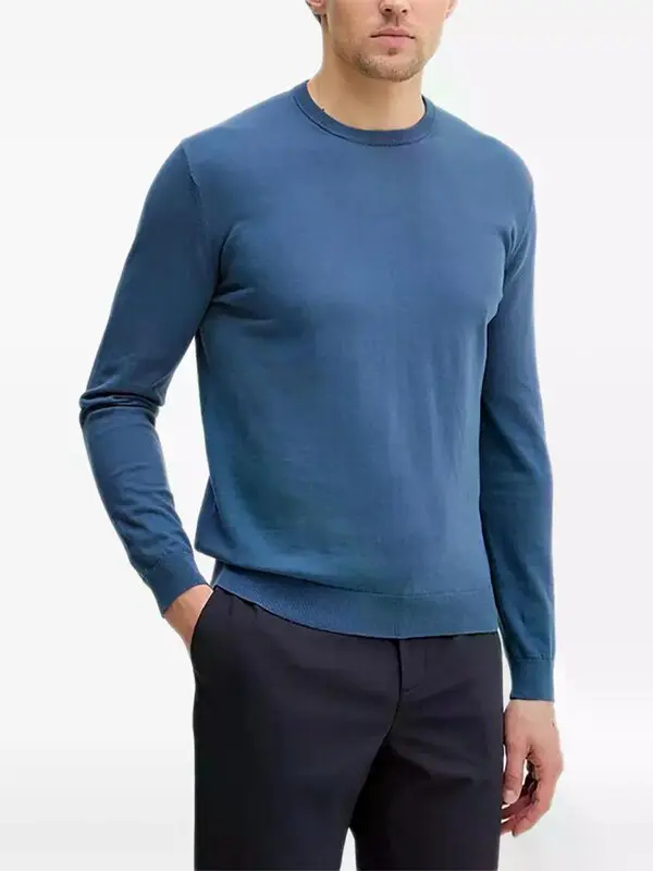 BENETTON Ribbed Crew-neck Sweatshirt