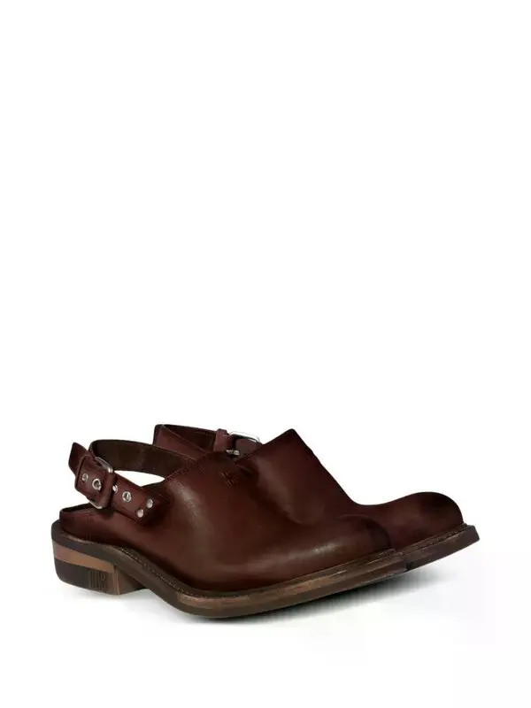 Miu Miu Buckle-fastening Leather Mules