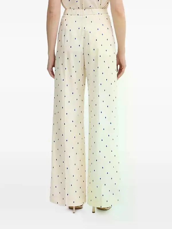 FORTE_FORTE Teardrop-print Trousers - Neutrals