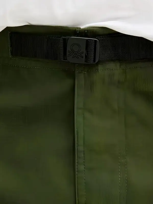 BENETTON Belted Cargo Shorts With Back And Side Pockets
