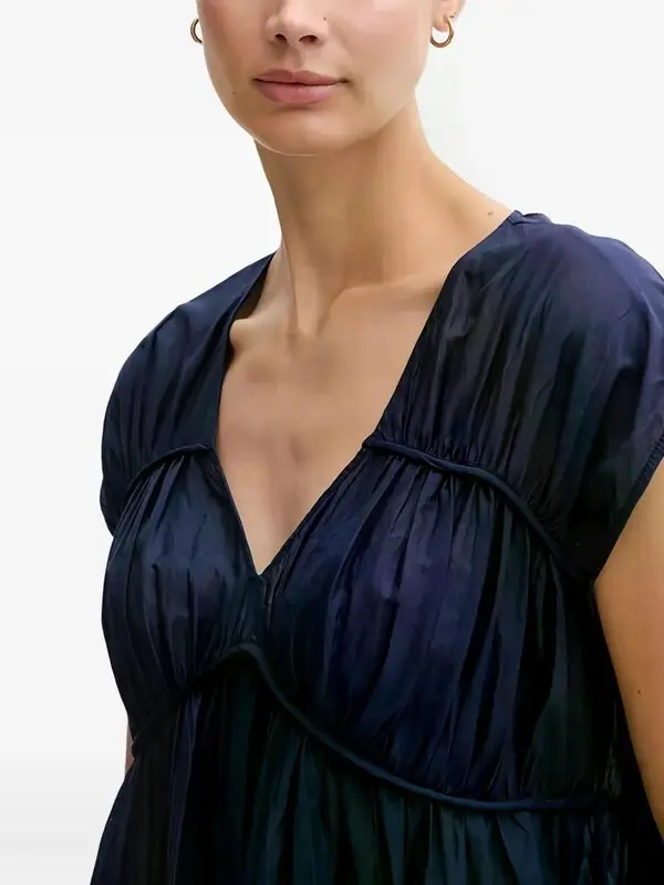 BENETTON Embroidered V-neck Top
