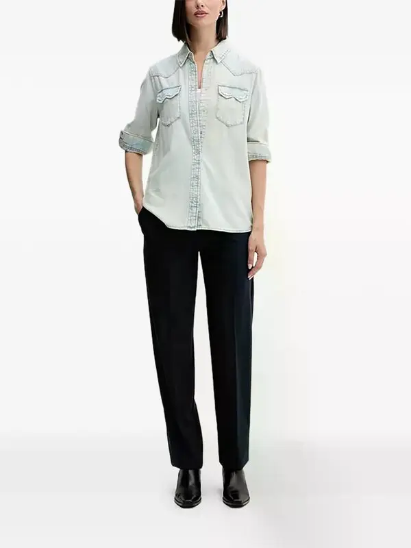 BENETTON Patch-pocket Denim Shirt