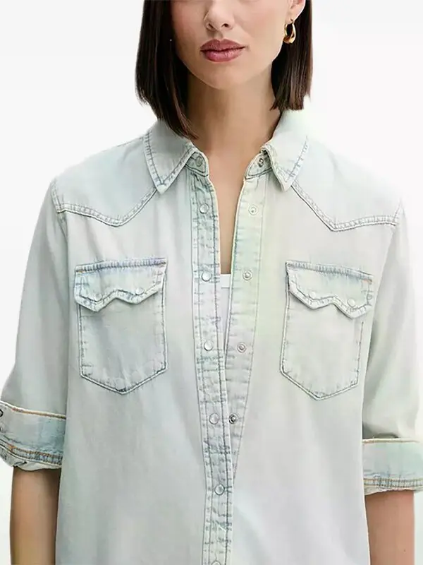 BENETTON Patch-pocket Denim Shirt