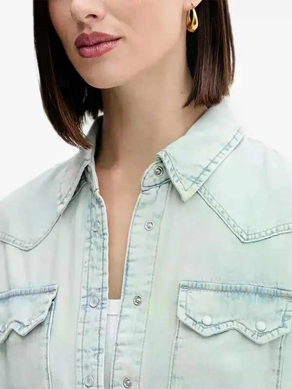 BENETTON Patch-pocket Denim Shirt