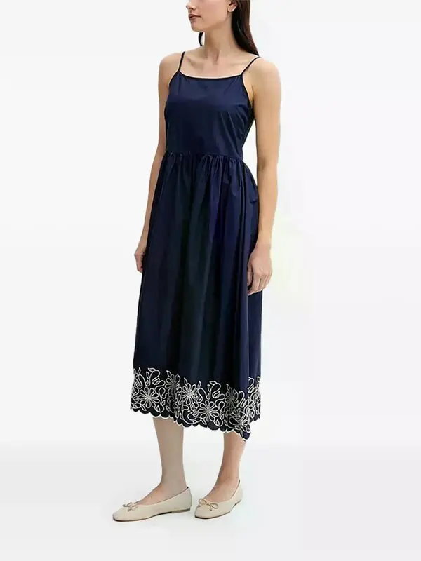 BENETTON Embroidered Midi Dress
