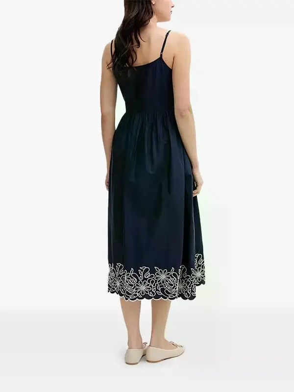 BENETTON Embroidered Midi Dress