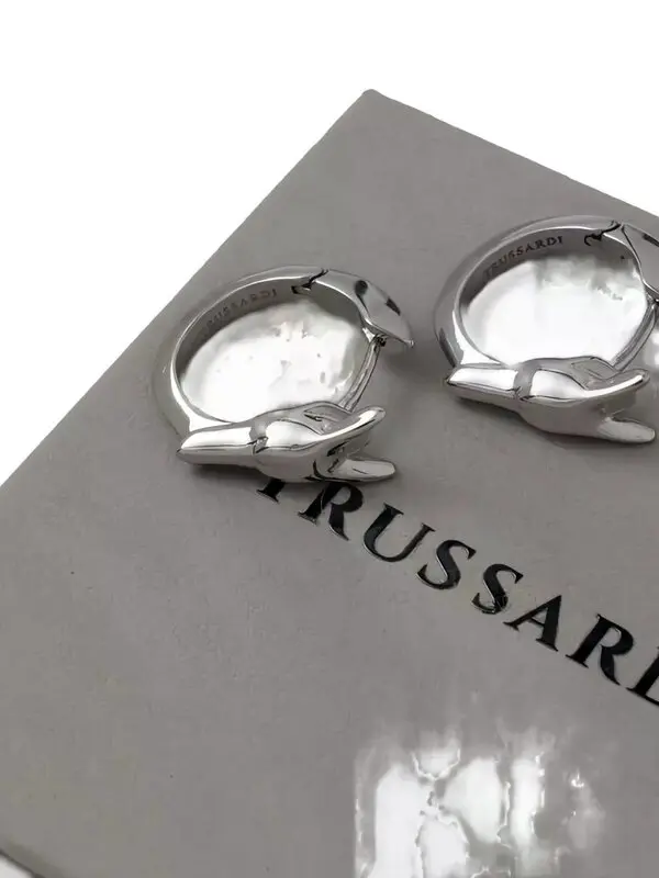 TRUSSARDI Tone Animal Motif Hoop Earrings