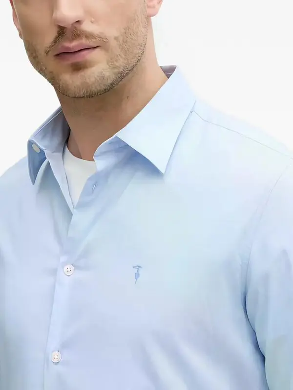 TRUSSARDI Slim-fit Buttoned Embroidered Shirt