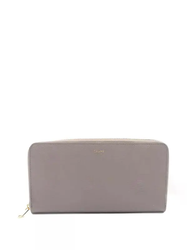 Celine 2000s Round Leather Wallet - Grey