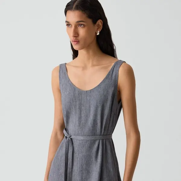 Theory Fit-and-flare Tank Dress - Ink Blue
