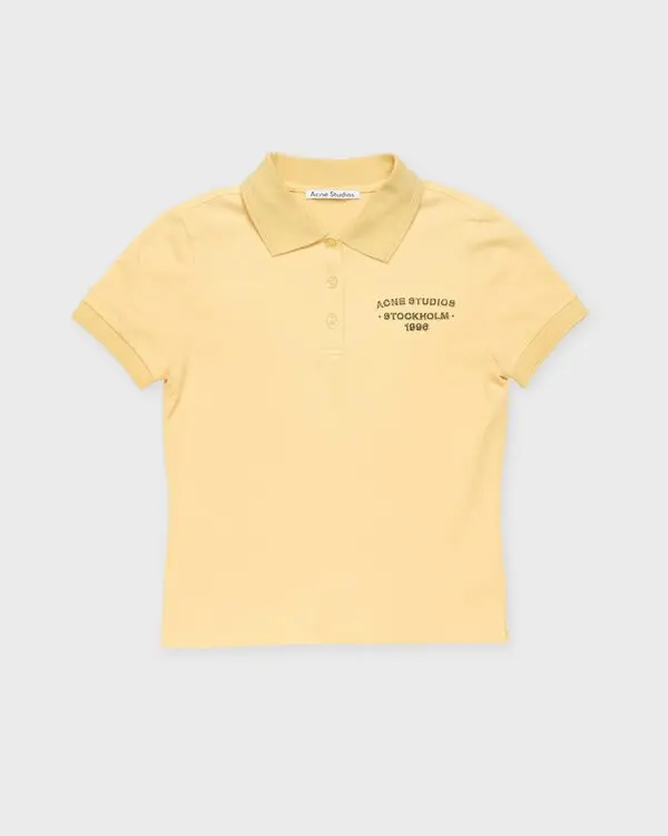 Acne Studios Relaxed Fit Polo Shirt - Light Yellow