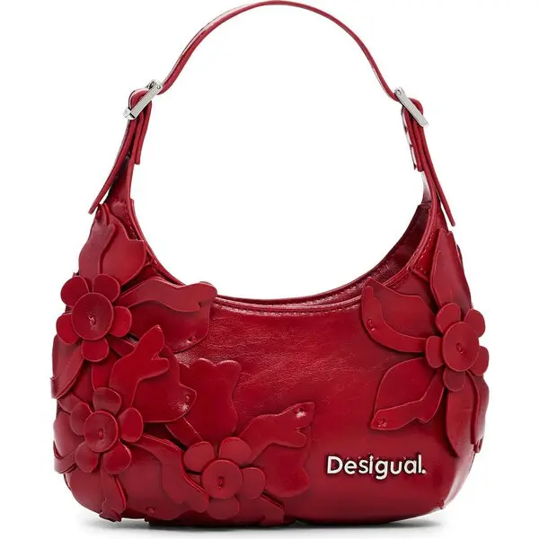 Desigual Faux Leather Shoulder Bag - Red