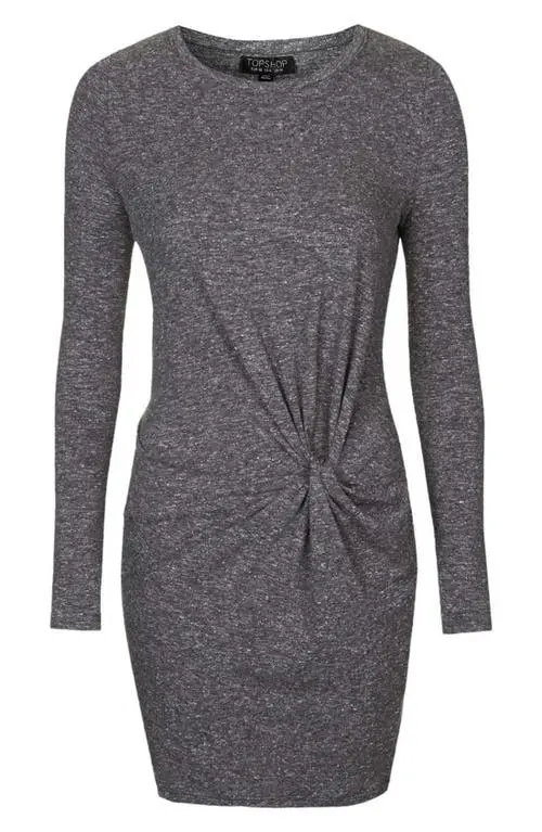 Topshop Knot Front Body-con Mini Dress