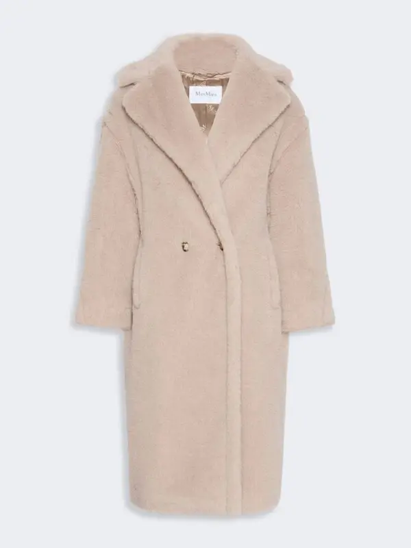 Max Mara Teddy Bear Icon Coat In Alpaca And Wool - Sand