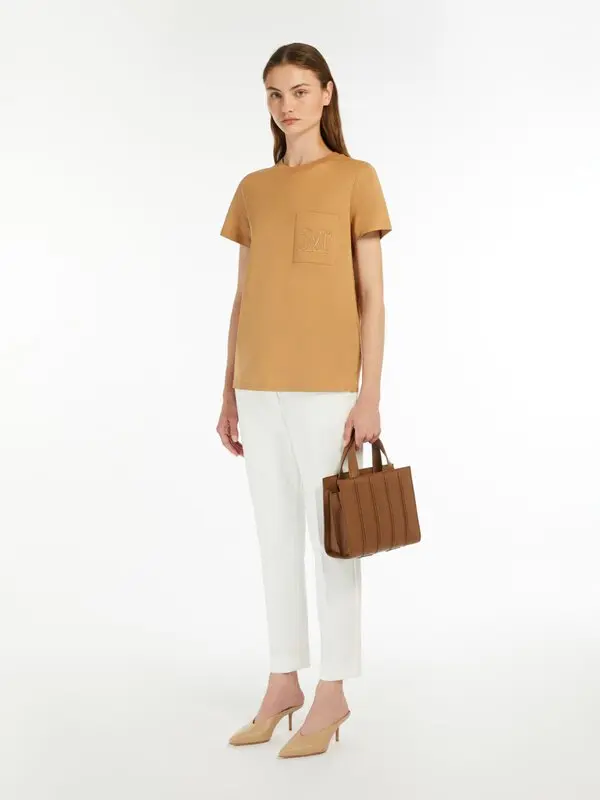 Max Mara Cotton Jersey T-shirt - Camel