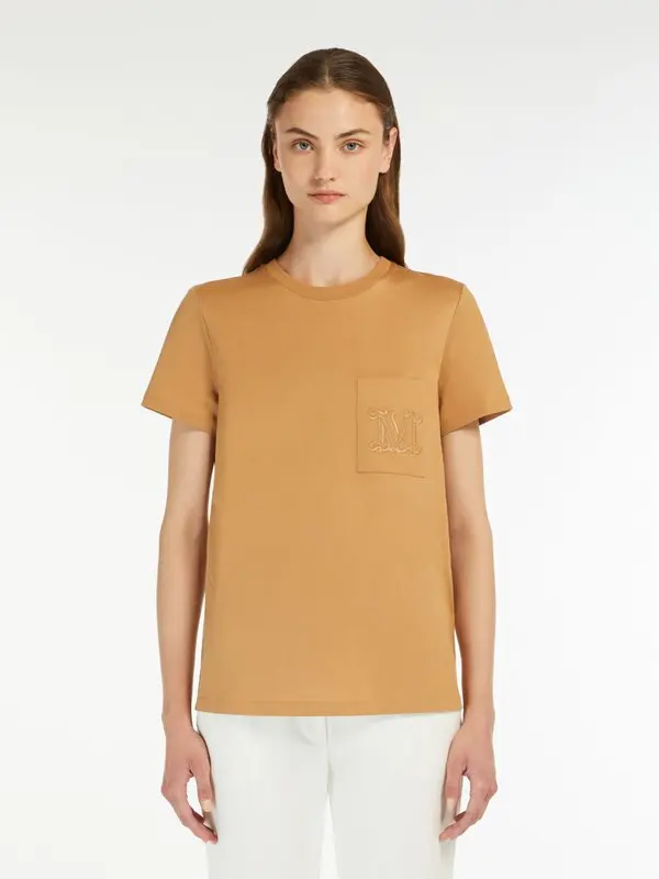 Max Mara Cotton Jersey T-shirt - Camel