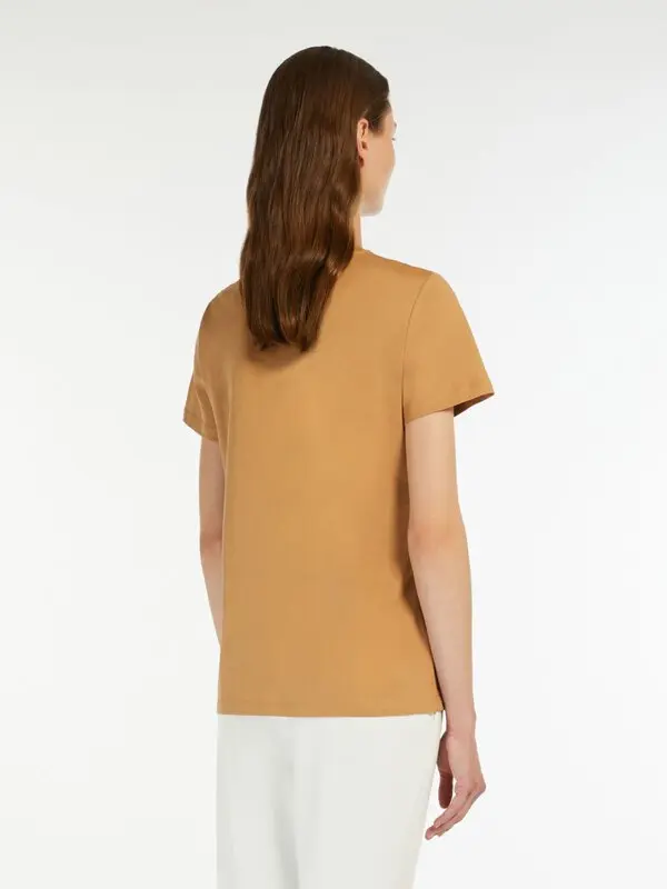 Max Mara Cotton Jersey T-shirt - Camel