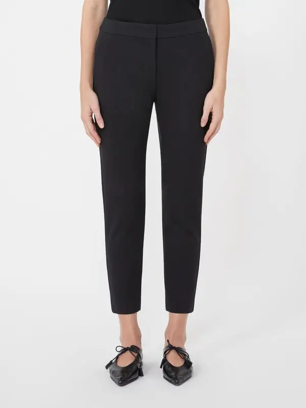 Max Mara Viscose Jersey Trousers - Black