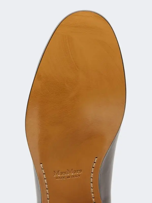 Max Mara Leather Loafers - Cocoa