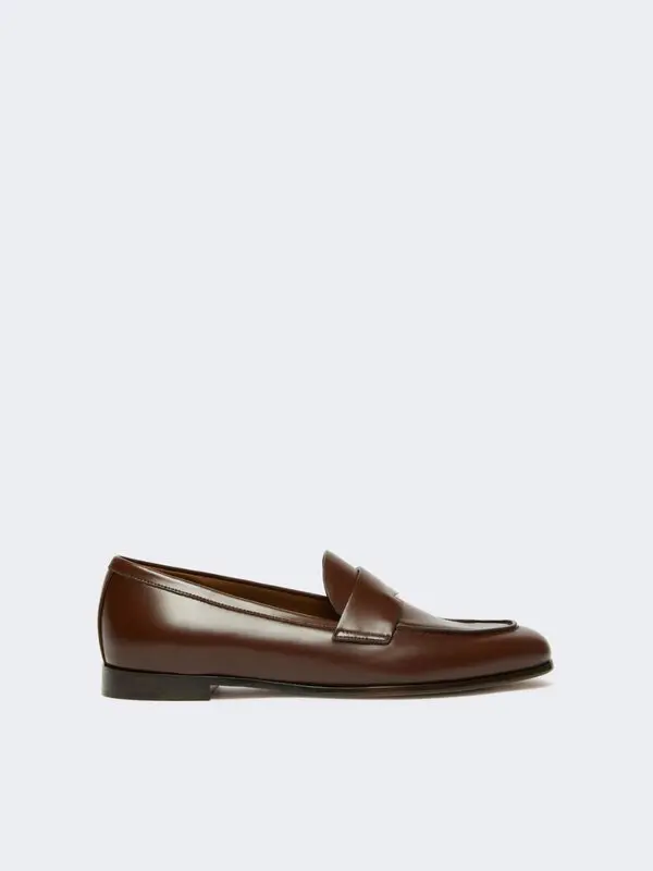 Max Mara Leather Loafers - Cocoa