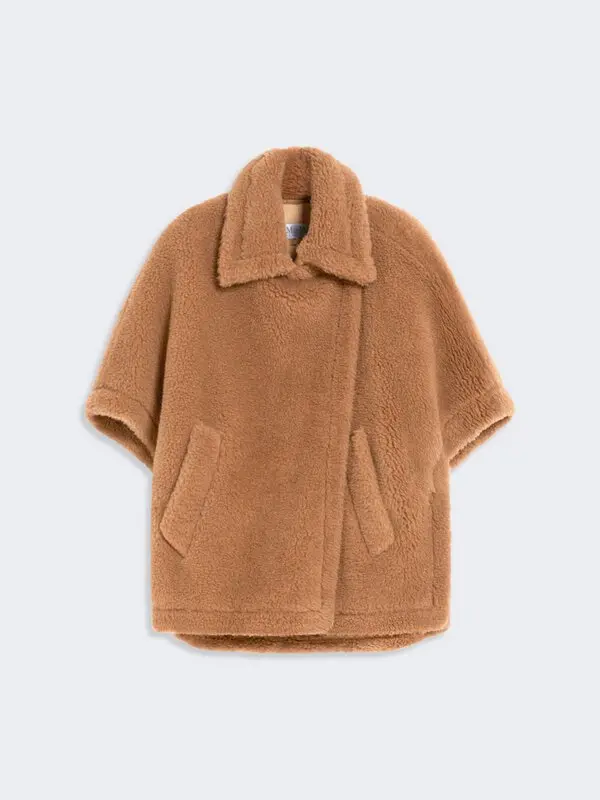 Max Mara Teddy Fabric Cape - Camel