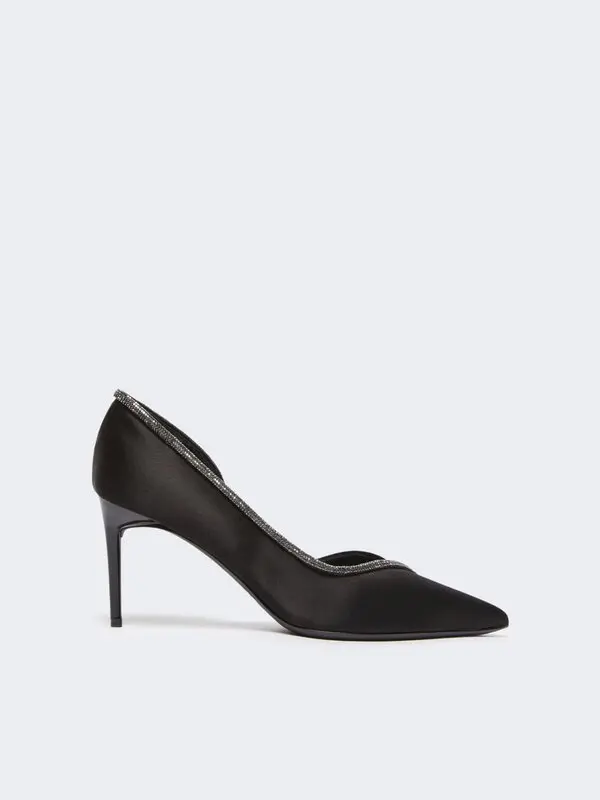 Max Mara Crystal-adorned D'orsay Court Shoes - Black