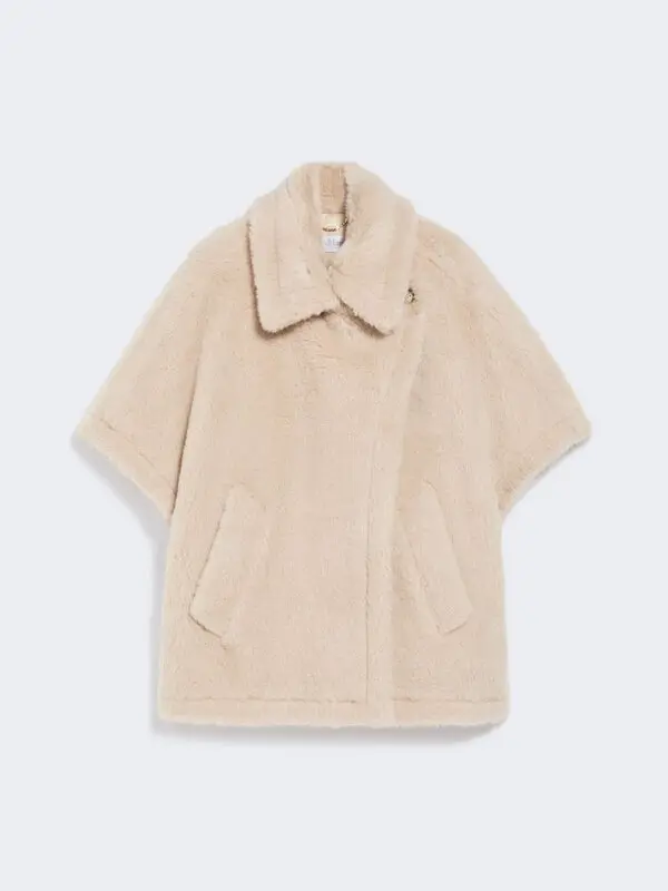 Max Mara Teddy Fabric Cape - Beige