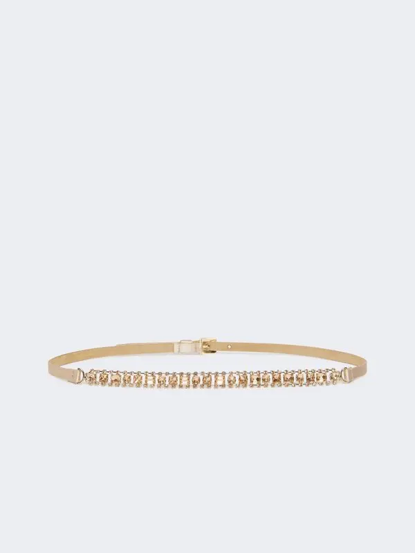 Max Mara Bejeweled Belt - Powder
