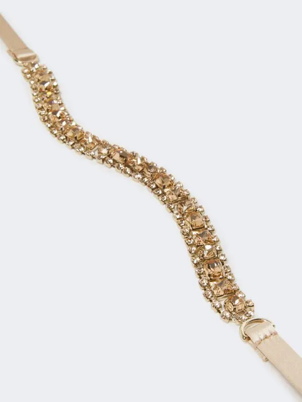 Max Mara Bejeweled Belt - Powder