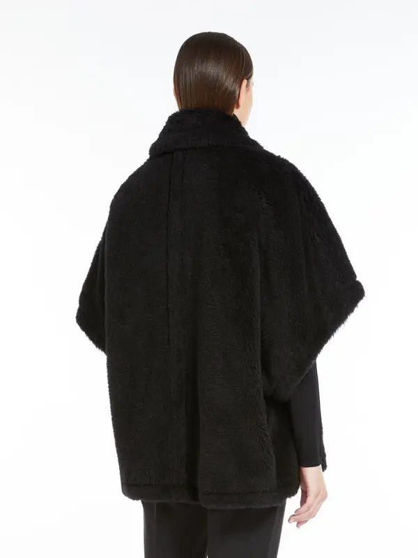 Max Mara Teddy Fabric Cape - Black