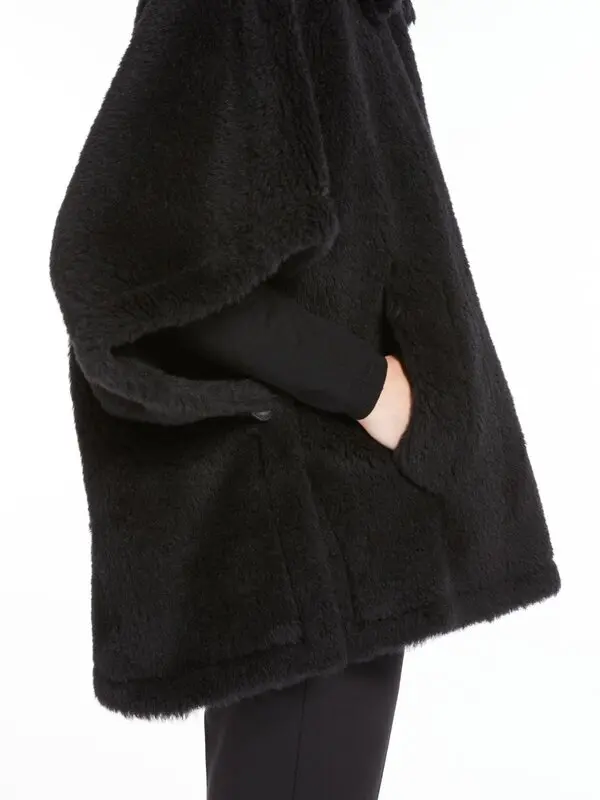 Max Mara Teddy Fabric Cape - Black