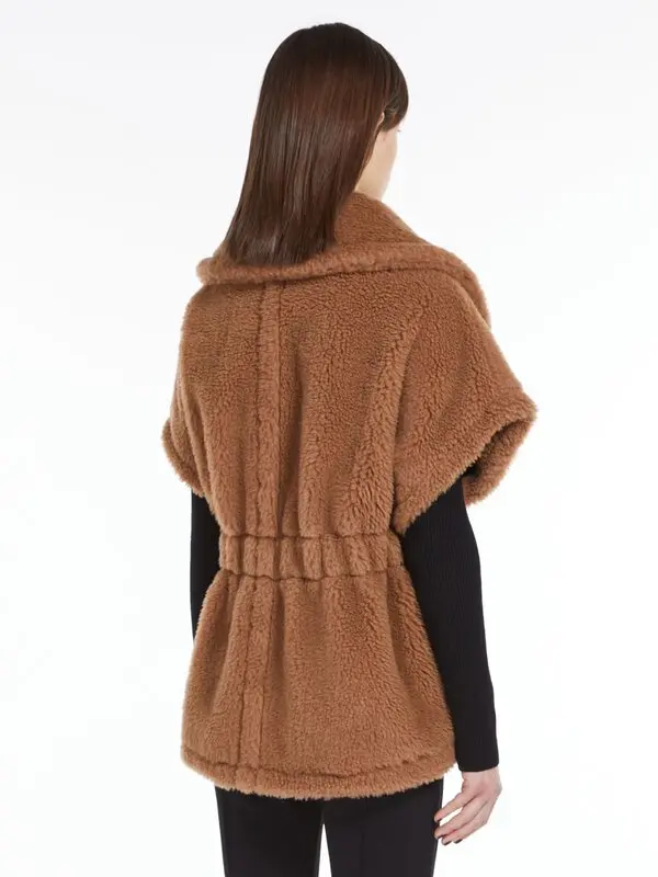 Max Mara Teddy Fabric Belted Cape
