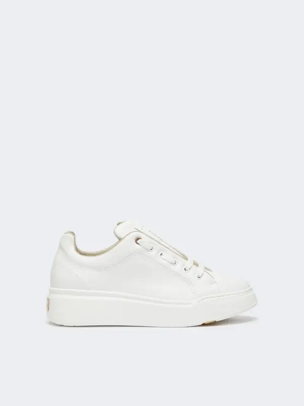 Max Mara Leather Sneakers - Optical White