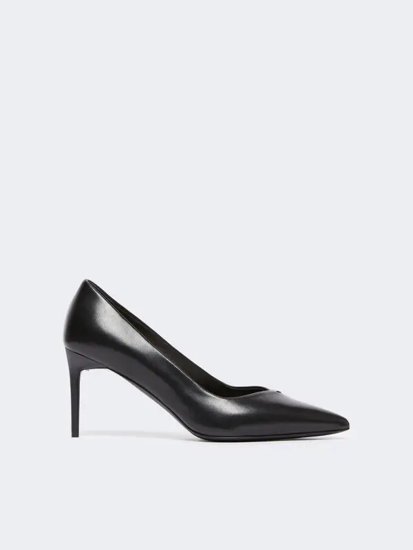 Max Mara Nappa Leather Court Shoes - Black