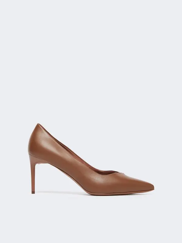 Max Mara Nappa Leather Court Shoes - Tobacco