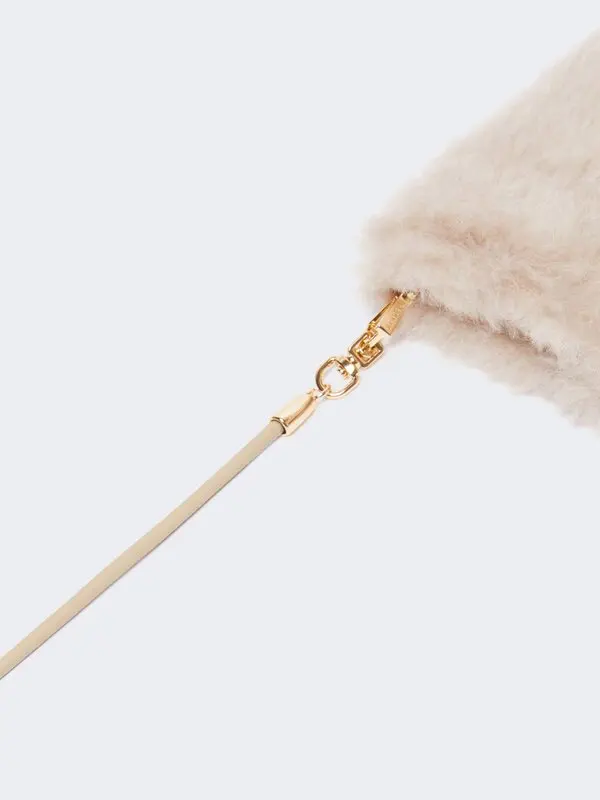 Max Mara Alpaca And Wool Teddy Fabric Mittens - Beige