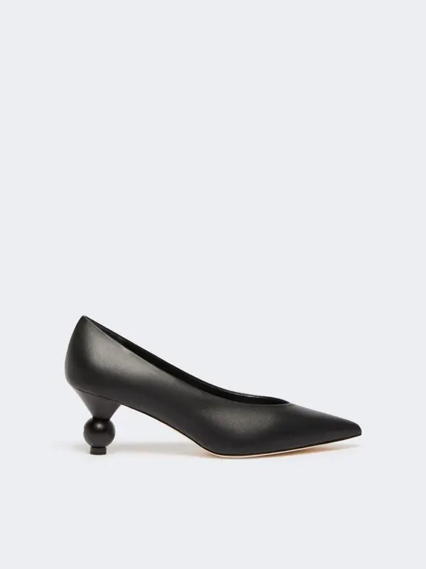 Max Mara Nappa Finish Sheepskin Court Shoes - Black