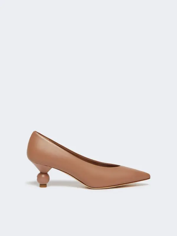 Max Mara Nappa-finish Sheepskin Court Shoes - Nudo